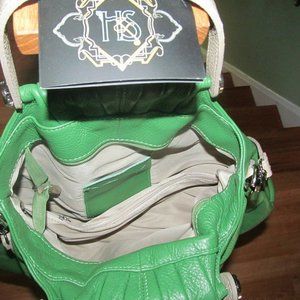 H&S Collection | Bags | Hs Collection Made In Italy Leather Green Bag ...